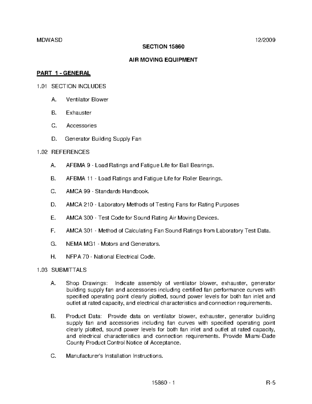 AIR Moving Equipment Load ratings ball bearings 15860 - SECTION 15860 ...