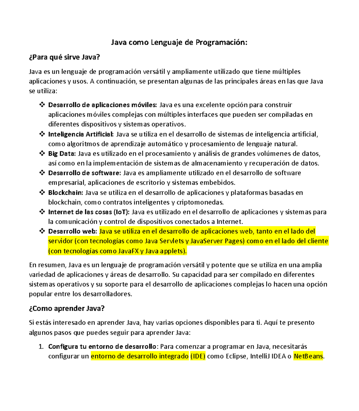 Java como Lenguaje de Programación(Doc guia) - Java como Lenguaje de ...