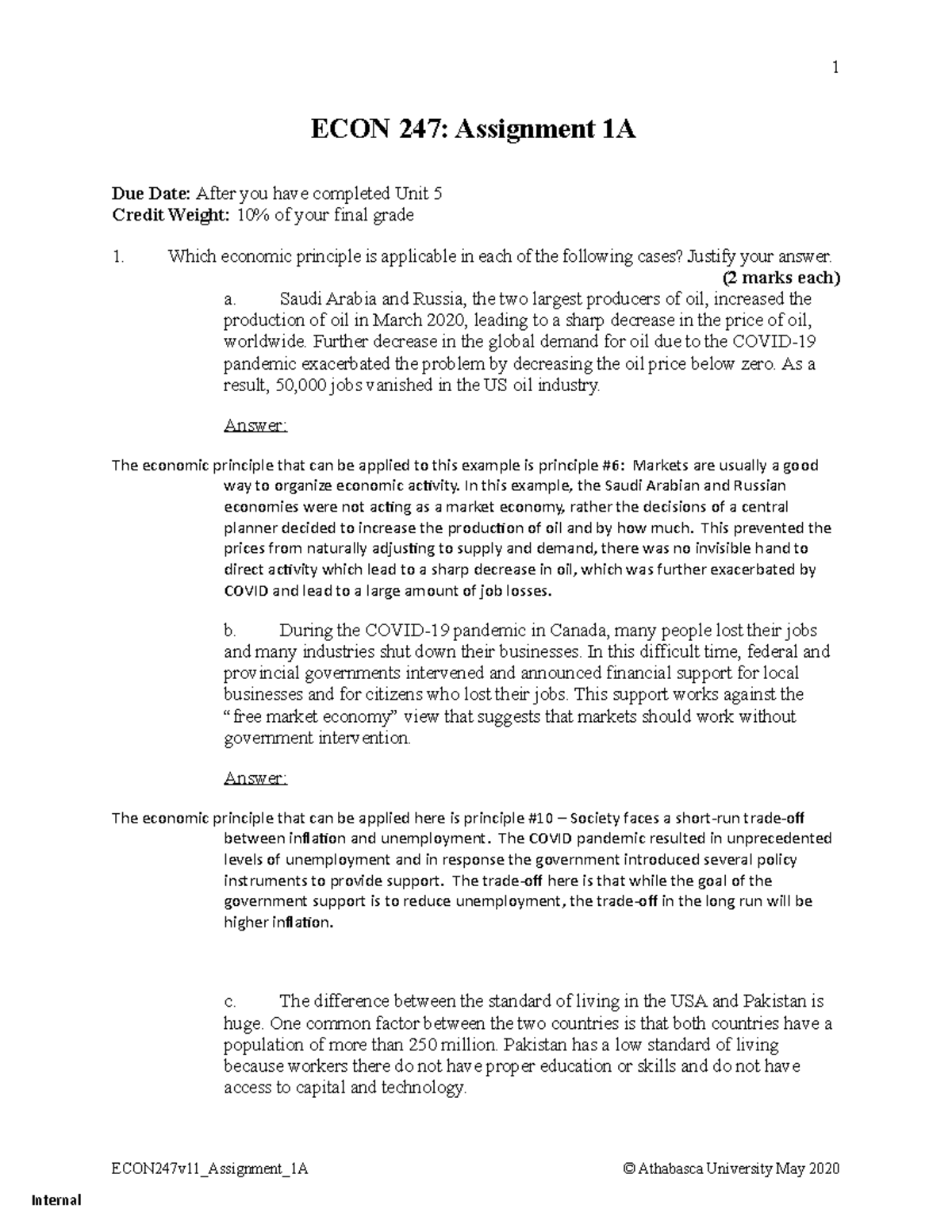 ECON247v11 Assignment 1A demelo christina - ECON 247: Assignment 1A Due ...