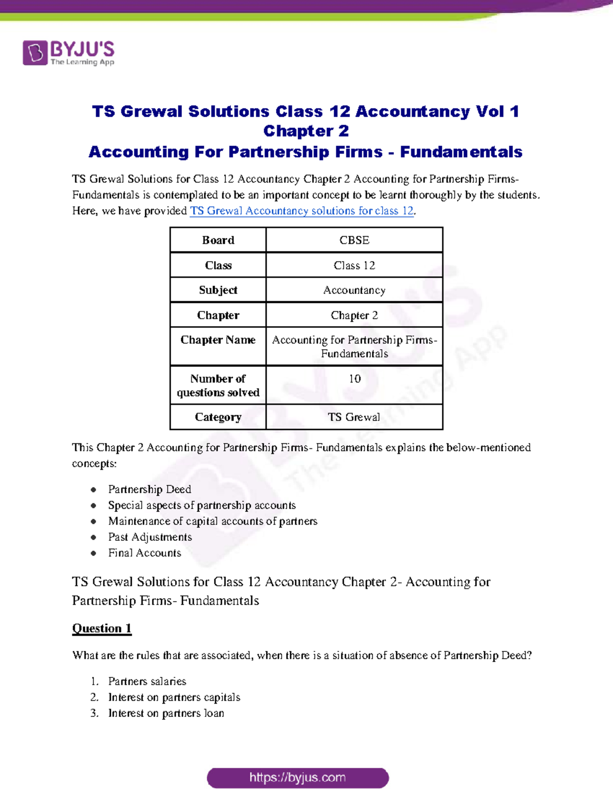Ts grewal class 12 accountancy chapter 2 - TS Grewal Solutions Class 12 ...