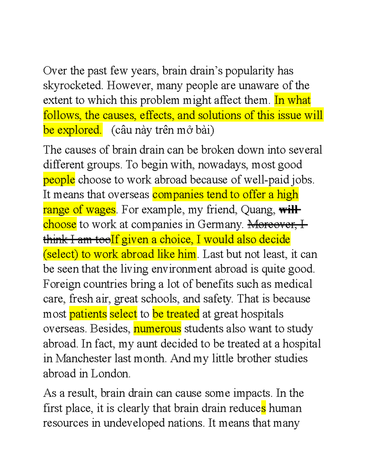 Brain drain - English - Over the past few years, brain drain’s popularity has skyrocketed ...