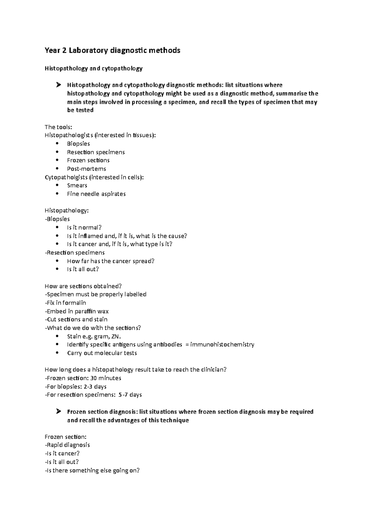 Year 2 Laboratory diagnostic methods - Year 2 Laboratory diagnostic ...