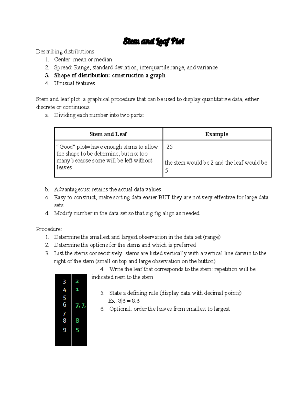 Stem and Leaf Plot - A basic introduction to a Stem and Leaf Plot and ...