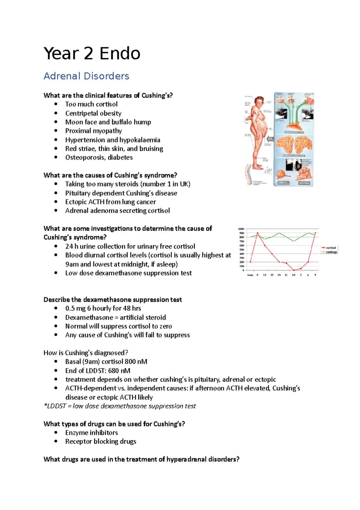 Year 2 Endo - Adrenal Disorders - Year 2 Endo Adrenal Disorders What ...