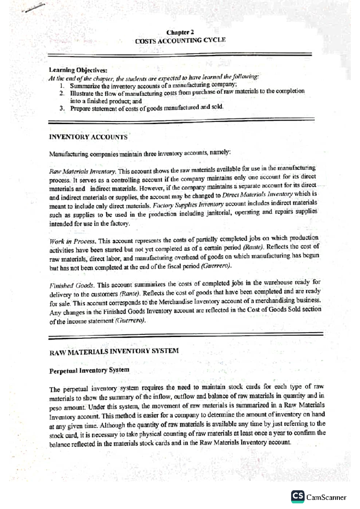 Chapter 2- Costs Accounting Cycle - Chapter 2 COSTS ACCOUNTING CYCLE ...