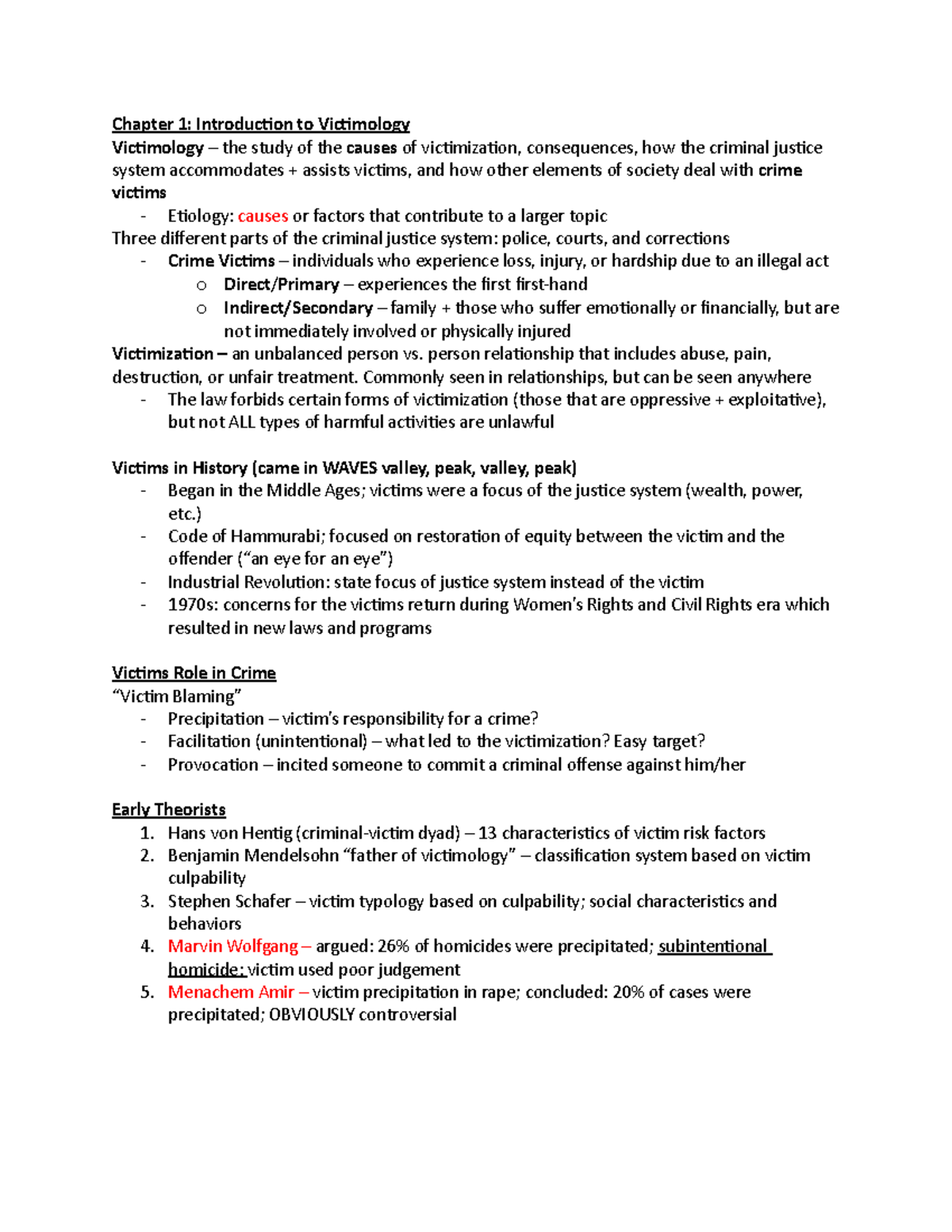 Chapter 1- intro - Dr. Duncan - Chapter 1: Introduction to Victimology ...