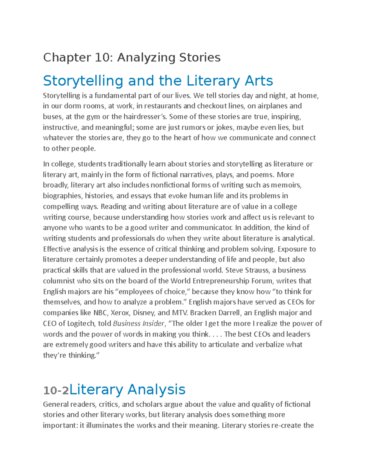 Chapter 10 Analyzing Storie - Chapter 10: Analyzing Stories ...