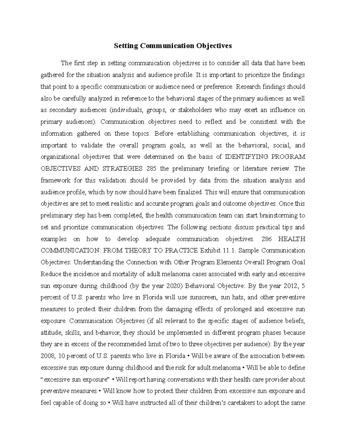 Setting Communication Objectives - It is important to prioritize the ...