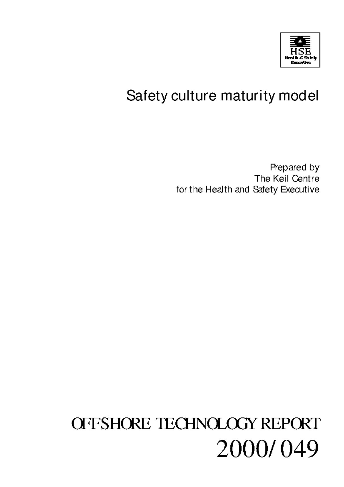 Helath and safety maturaty model 2000 - Safety culture maturity model ...