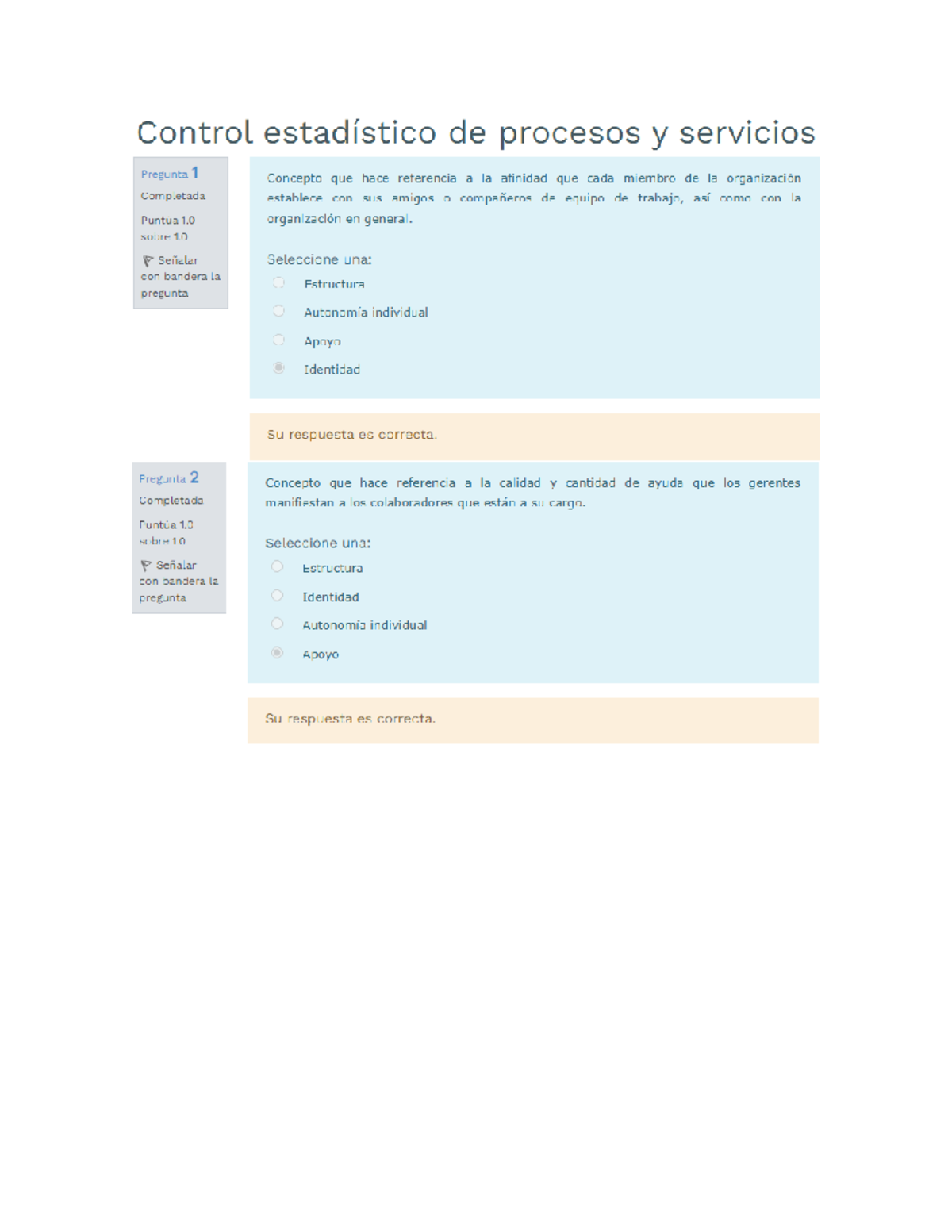 Control estadístico de procesos y servicios 2 - Studocu
