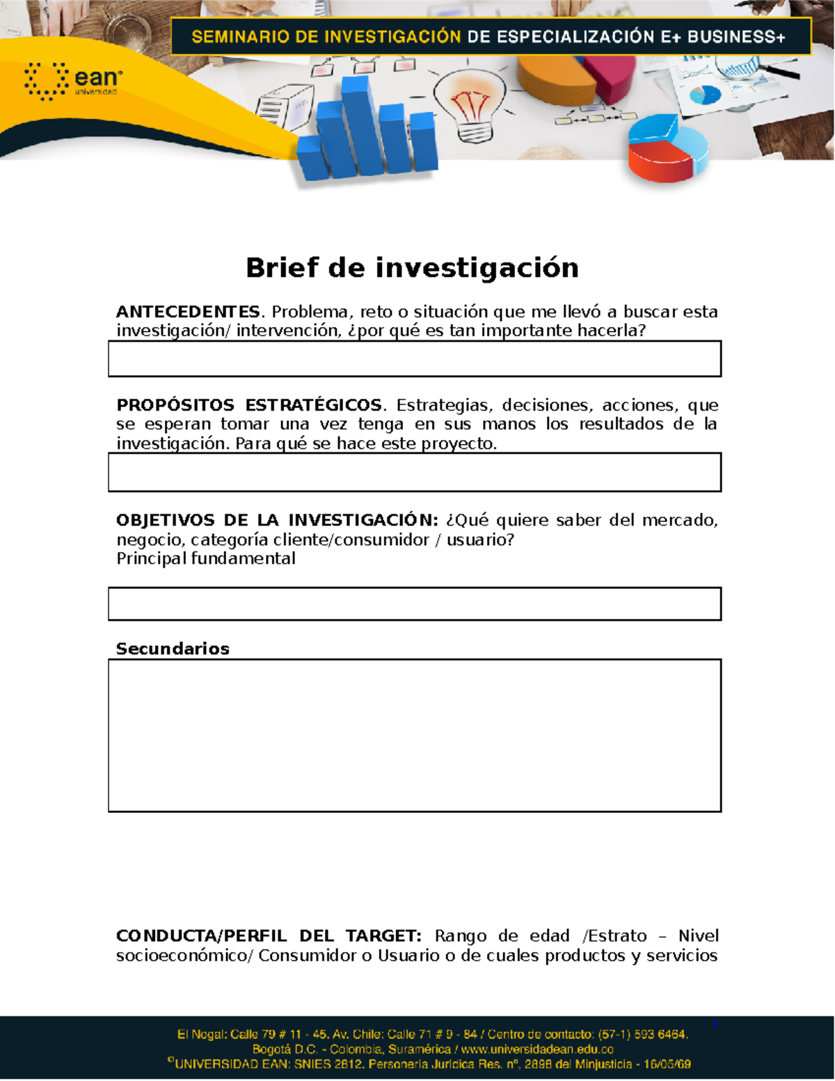 Formato desarrollo brief editable - Brief de investigación ANTECEDENTES ...