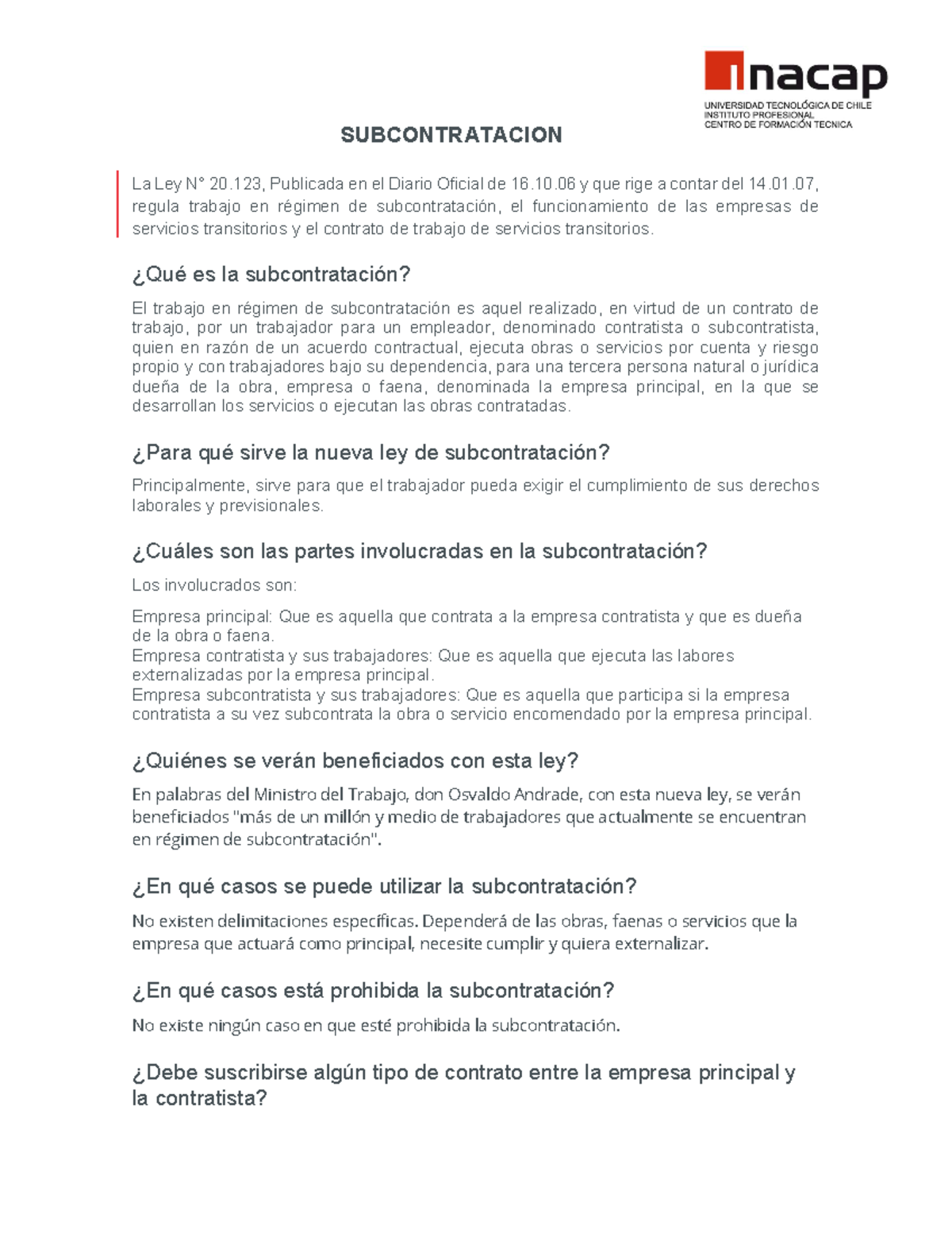 Subcontratacion resumen 1 - Warning: TT: undefined function: 32 ...