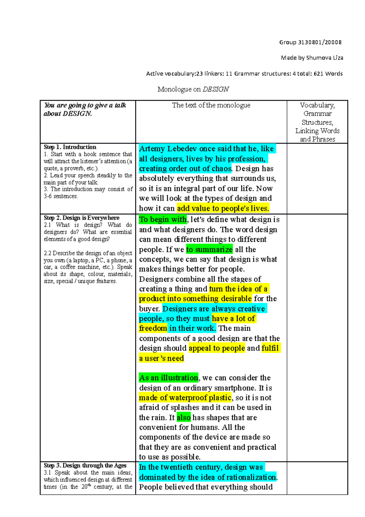 Monologue Design - Монолог - Group 3130801/ Made by Shumova Liza Active ...