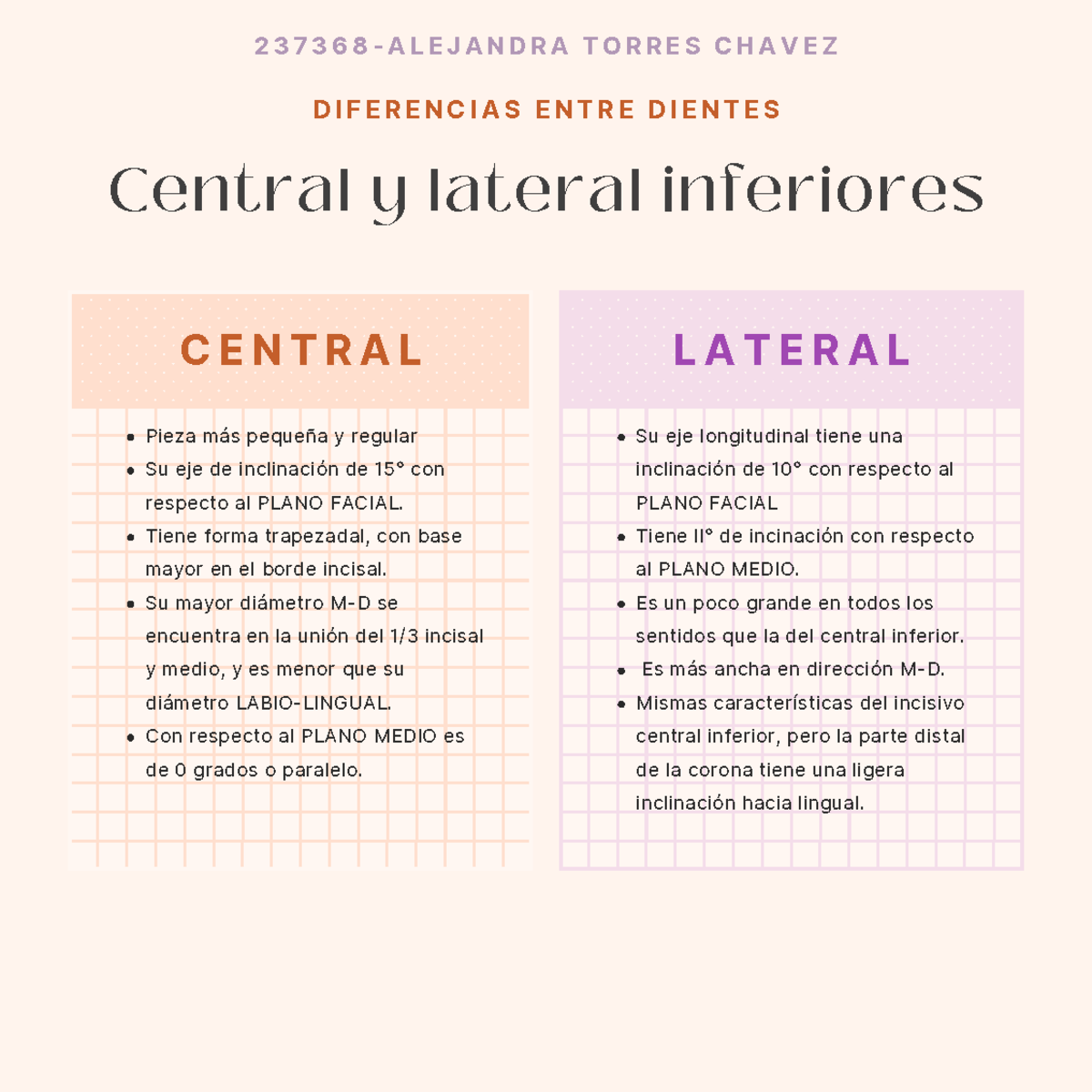 Diferencias entre dientes centrales y laterales - Central y lateral ...