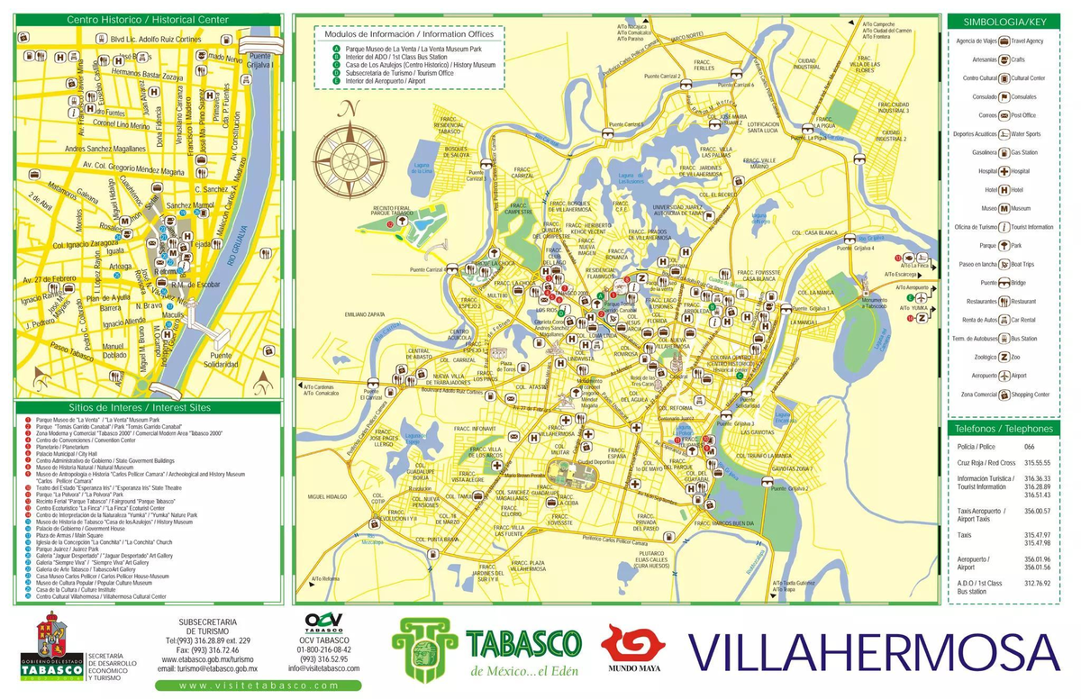 IMAGEN VILLAHERMOSA MAPA - Centro Historico / Historical Center A/To ...