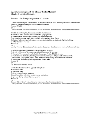 Chapter 12 - Operations Management, 12e (Heizer/Render/Munson) Chapter ...