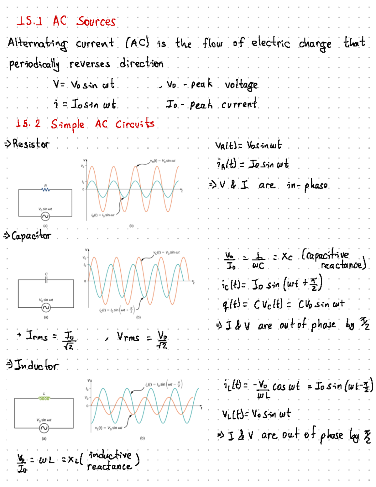 Reading Note 10TU - Alternating Curernt - 15 AC sources Alternating ...