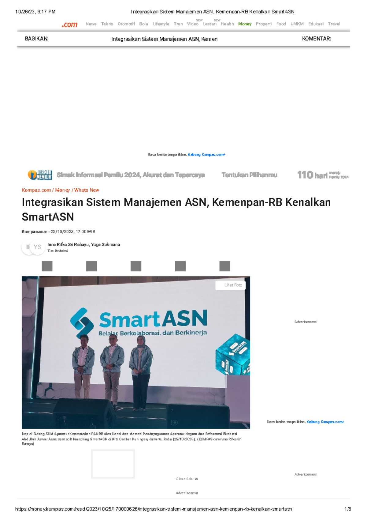 Integrasikan Sistem Manajemen Asn Kemenpan Rb Kenalkan Smart Asn
