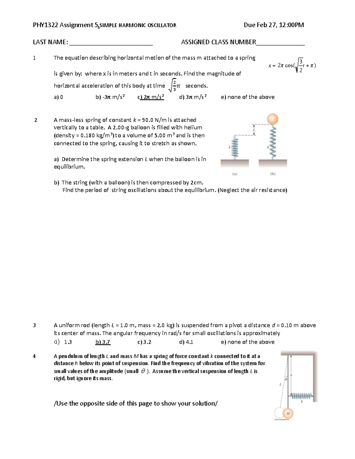 Assignement 5ab PHY1322 Winter 2020 Solutions - Warning: TT: undefined function: 32 Warning: TT ...