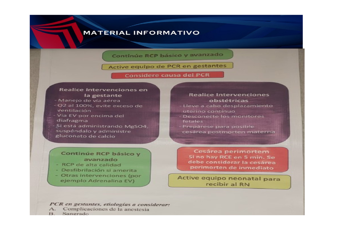 Algoritmo RCP - RCP - MATERIAL INFORMATIVO Continúe RCP básico y ...