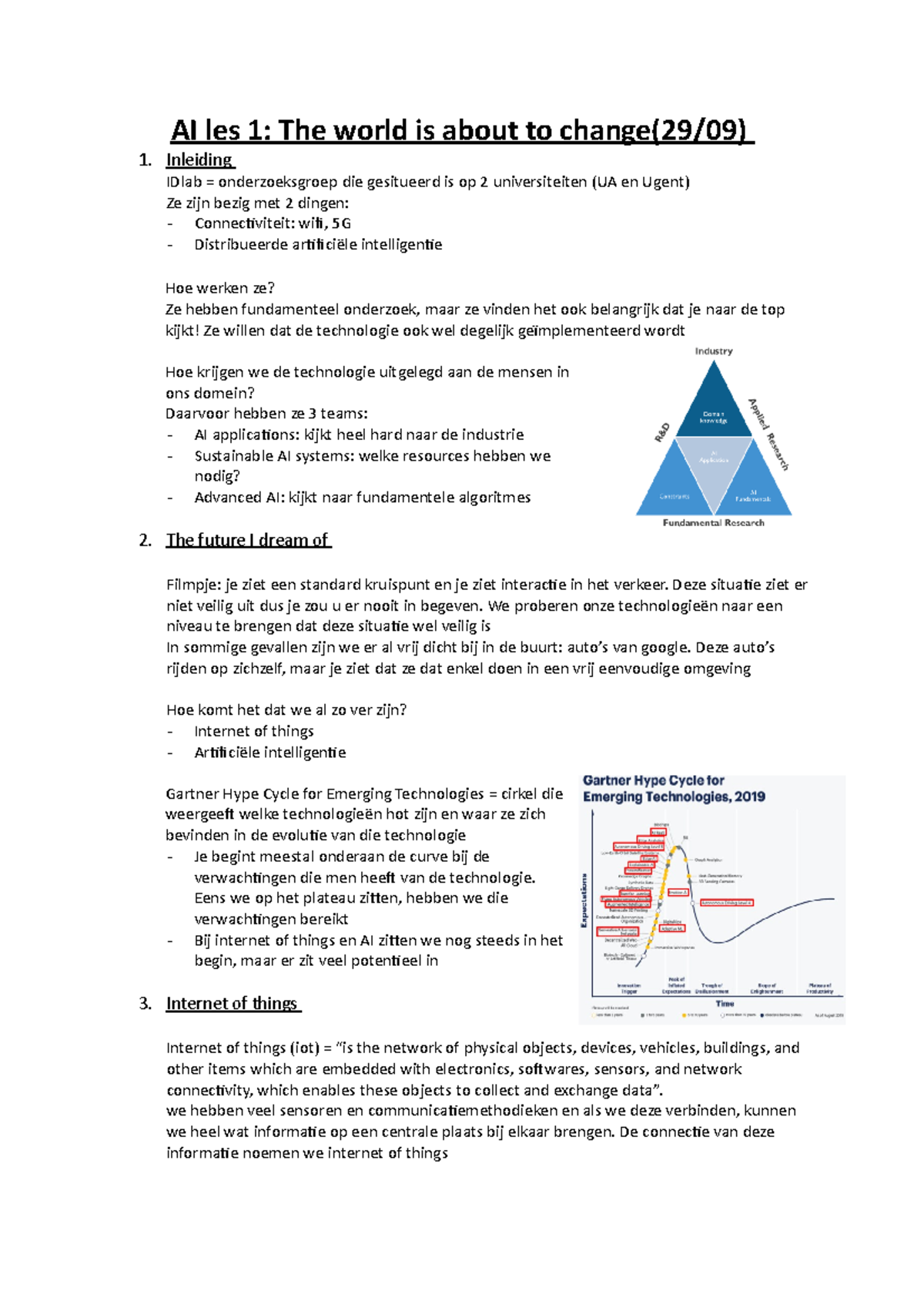 SV media en digitale samenleving - AI les 1: The world is about to ...