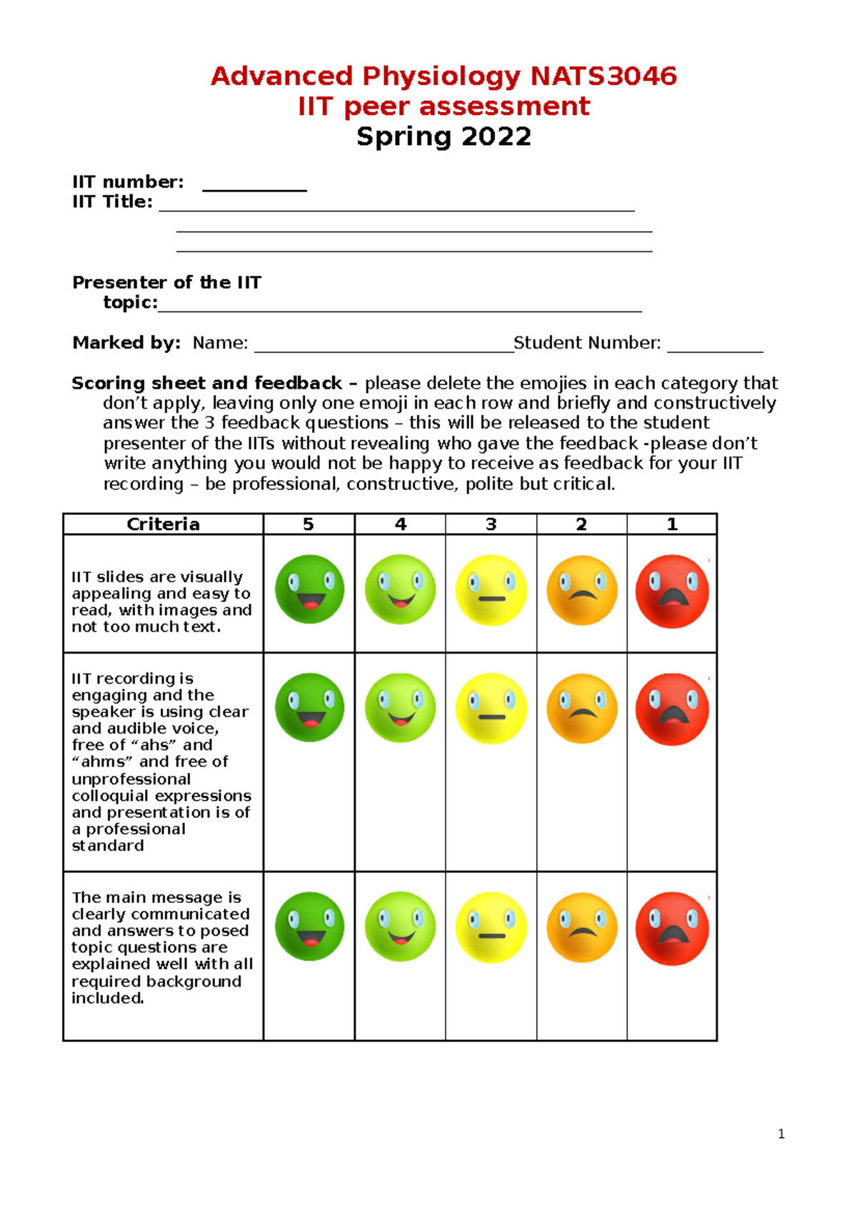 NATS3046 oral presentation peer review 2022 - Advanced Physiology NATS ...