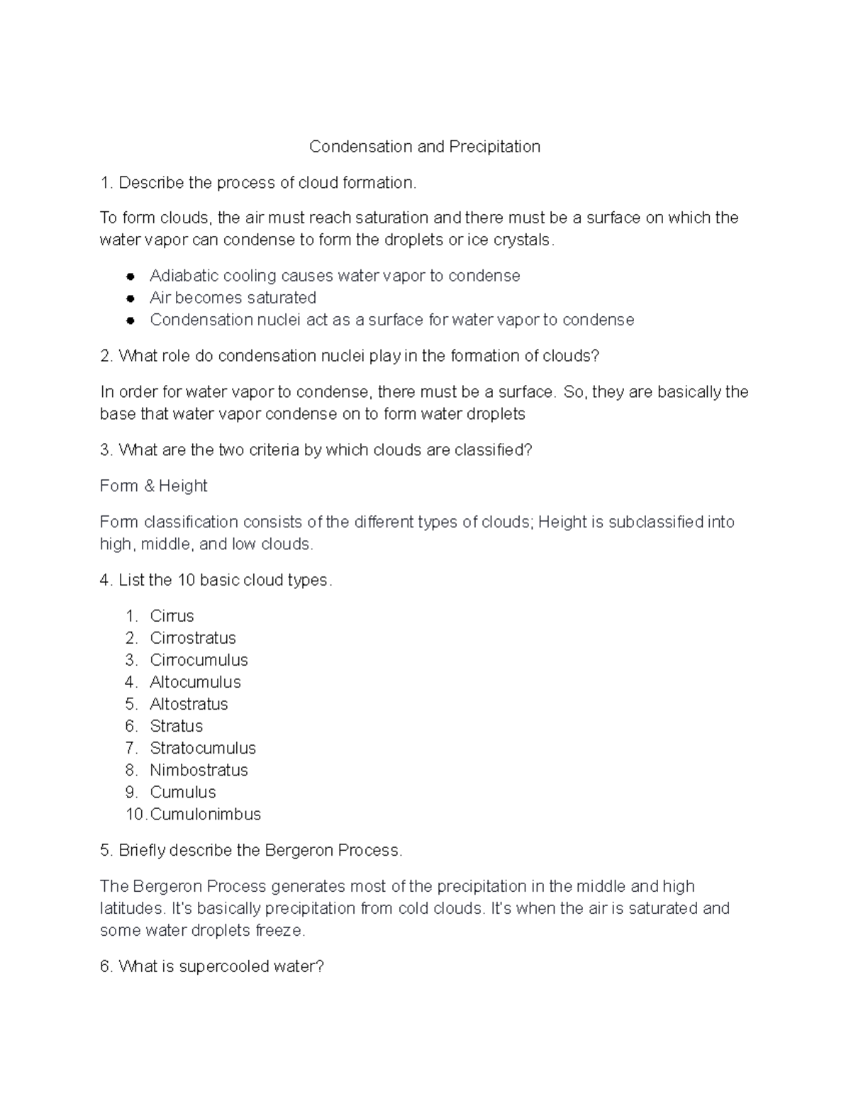Ch 5 Condensation and Precipitation - Condensation and Precipitation ...