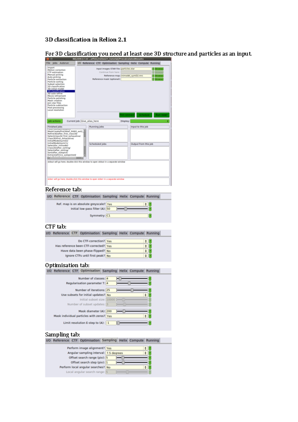 Tutorial for a 3D classification in Relion (part2) - **3D ...