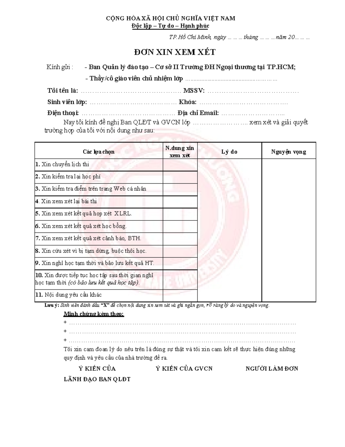 Mau Xemxet - mau xem xet băng pdf - CỘNG HÒA XÃ HỘI CHỦ NGHĨA VIỆT NAM ...