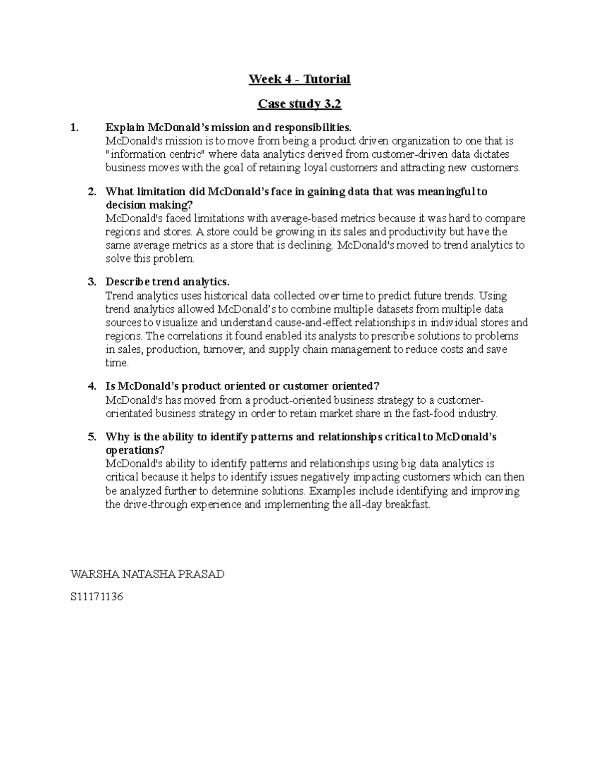 DF Week 4 - tutorial submission - Week 4 - Tutorial Case study 3. 1 ...