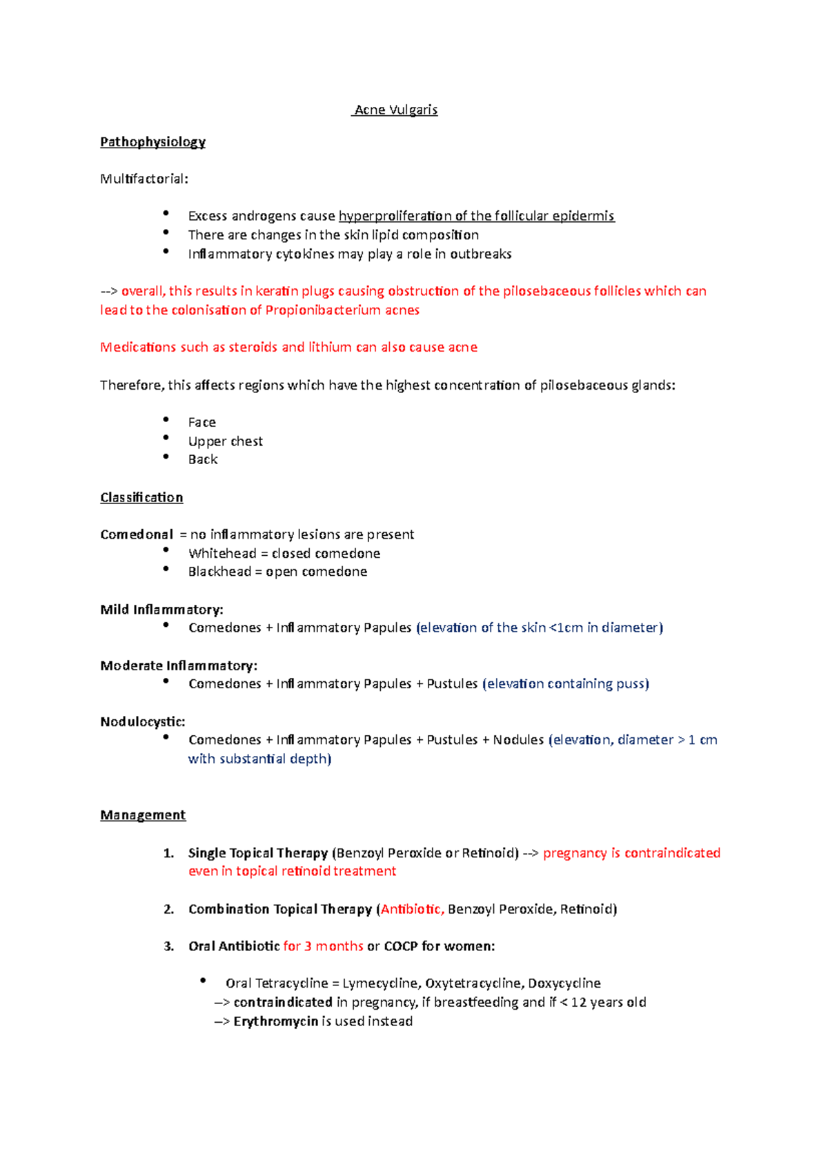 Acne Vulgaris - Clinical Notes - Acne Vulgaris Pathophysiology ...