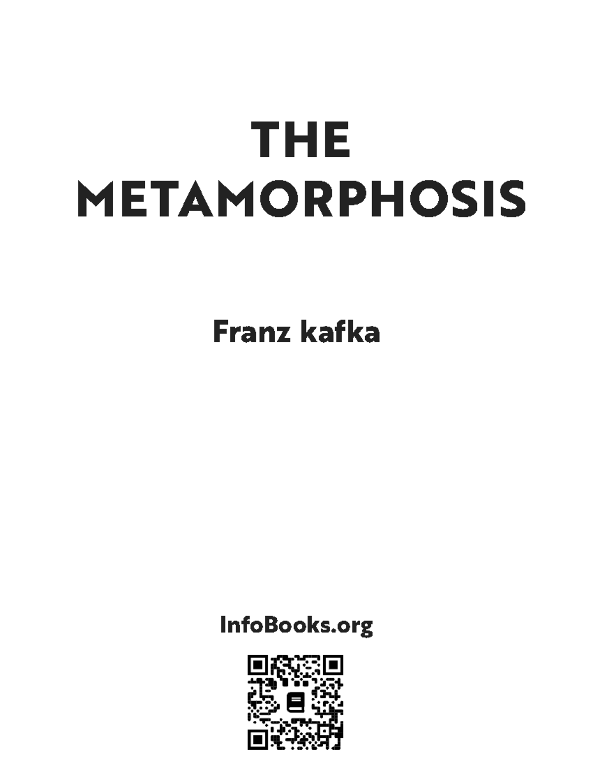 9 The Metamorphosis, Franz Kafka - THE METAMORPHOSIS Franz kafka ...