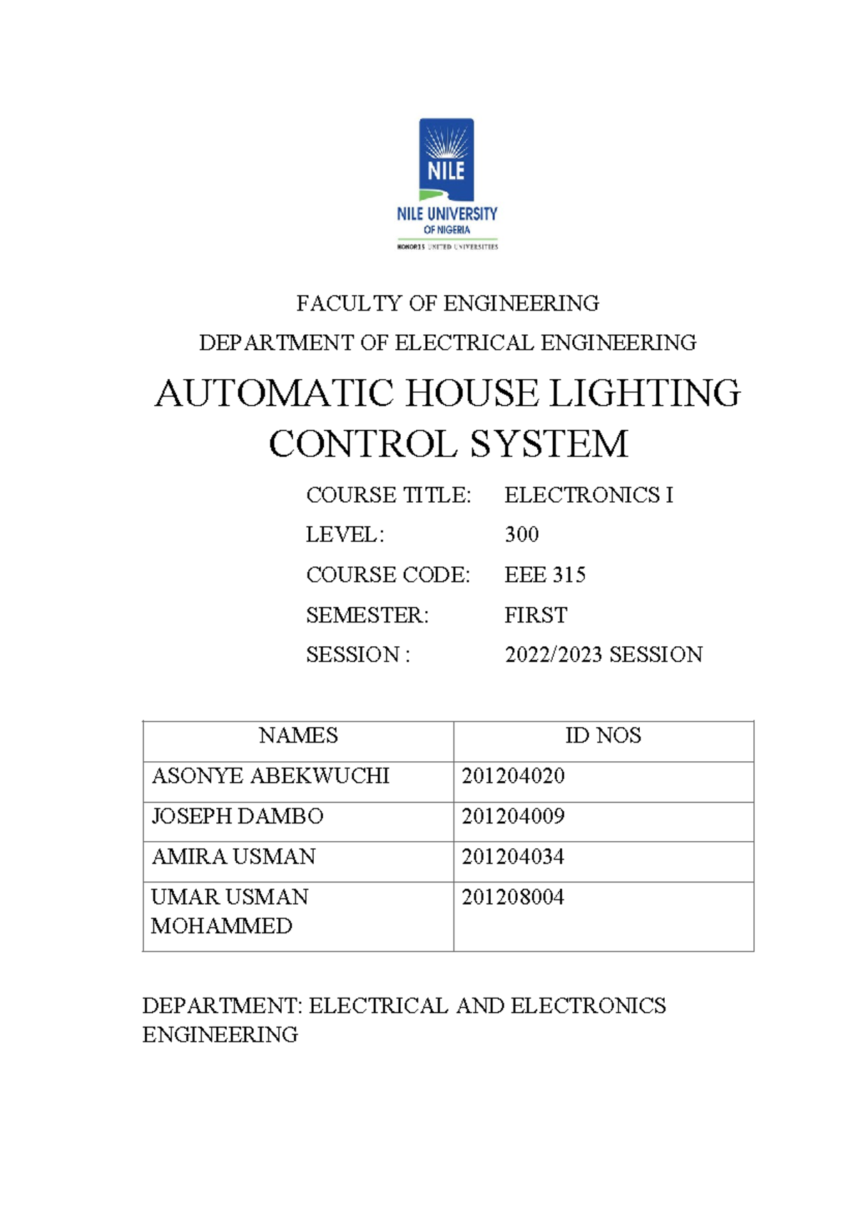 Group 9 Digital Electronics Project Report Final - FACULTY OF ...