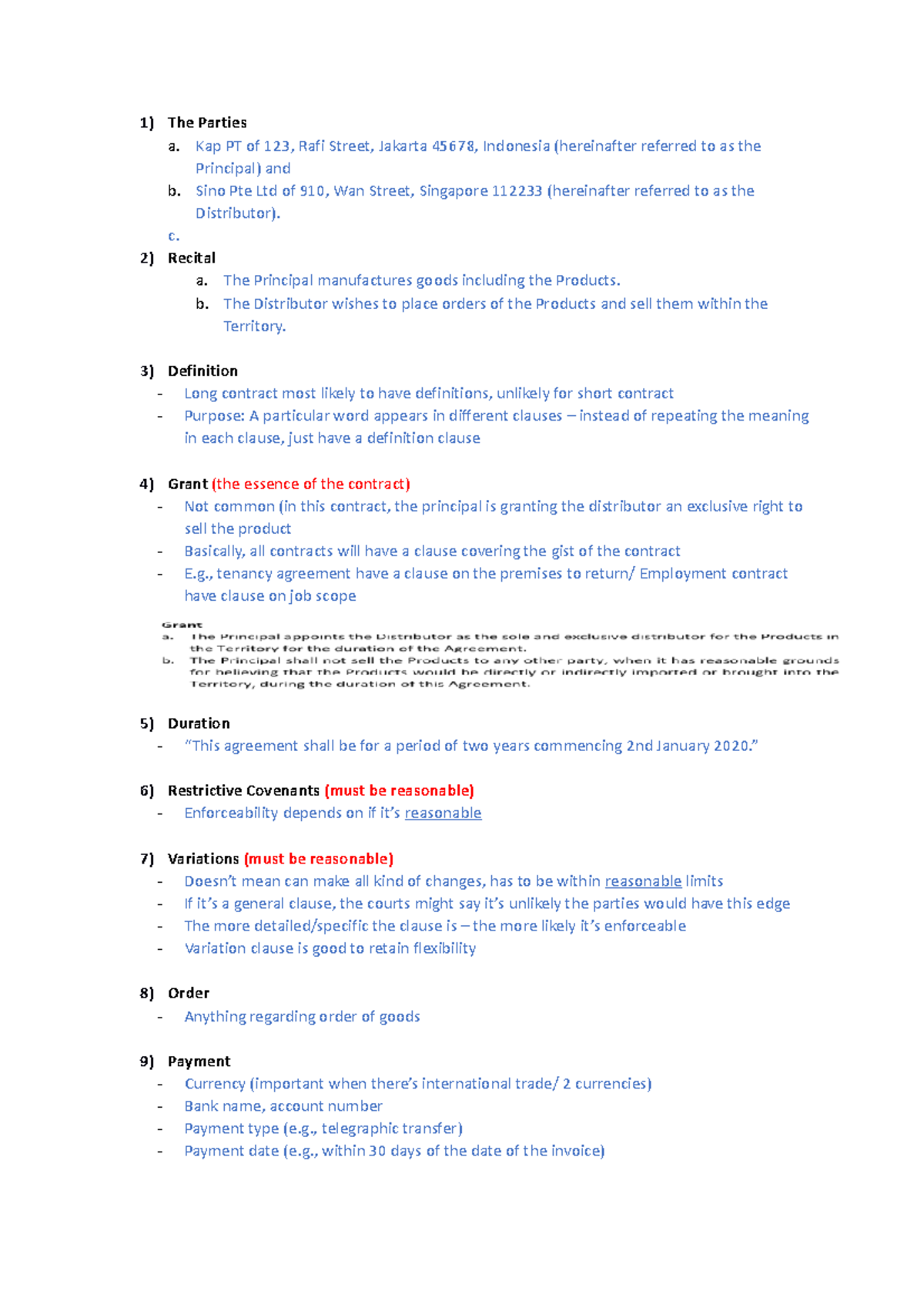 (BSP1702) Contract Clauses - The Parties a. Kap PT of 123, Rafi Street ...