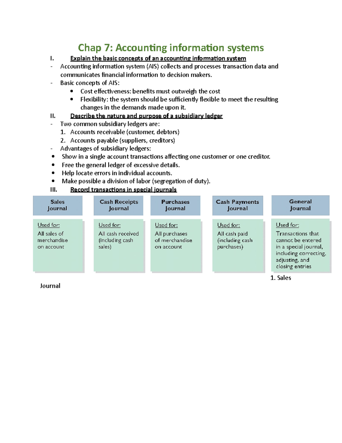 Chap 7 preparation for final exam of PA - Chap 7: Accounting ...