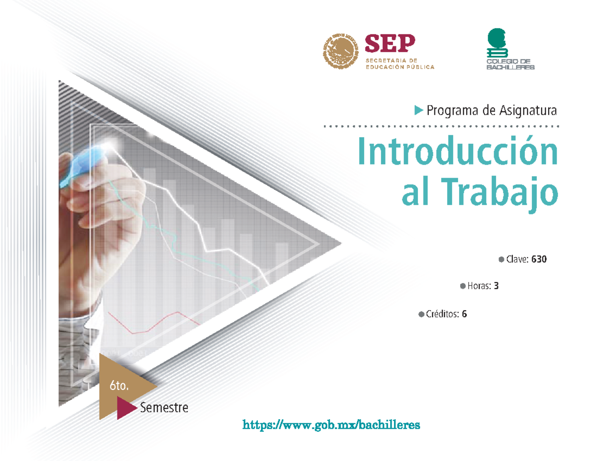 09 Introduccion trabajo - 6to. Programa de Asignatura Introducción al ...