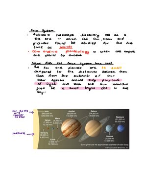 The Solar System-8 - Notes - how did we arrive at a theory of solar ...