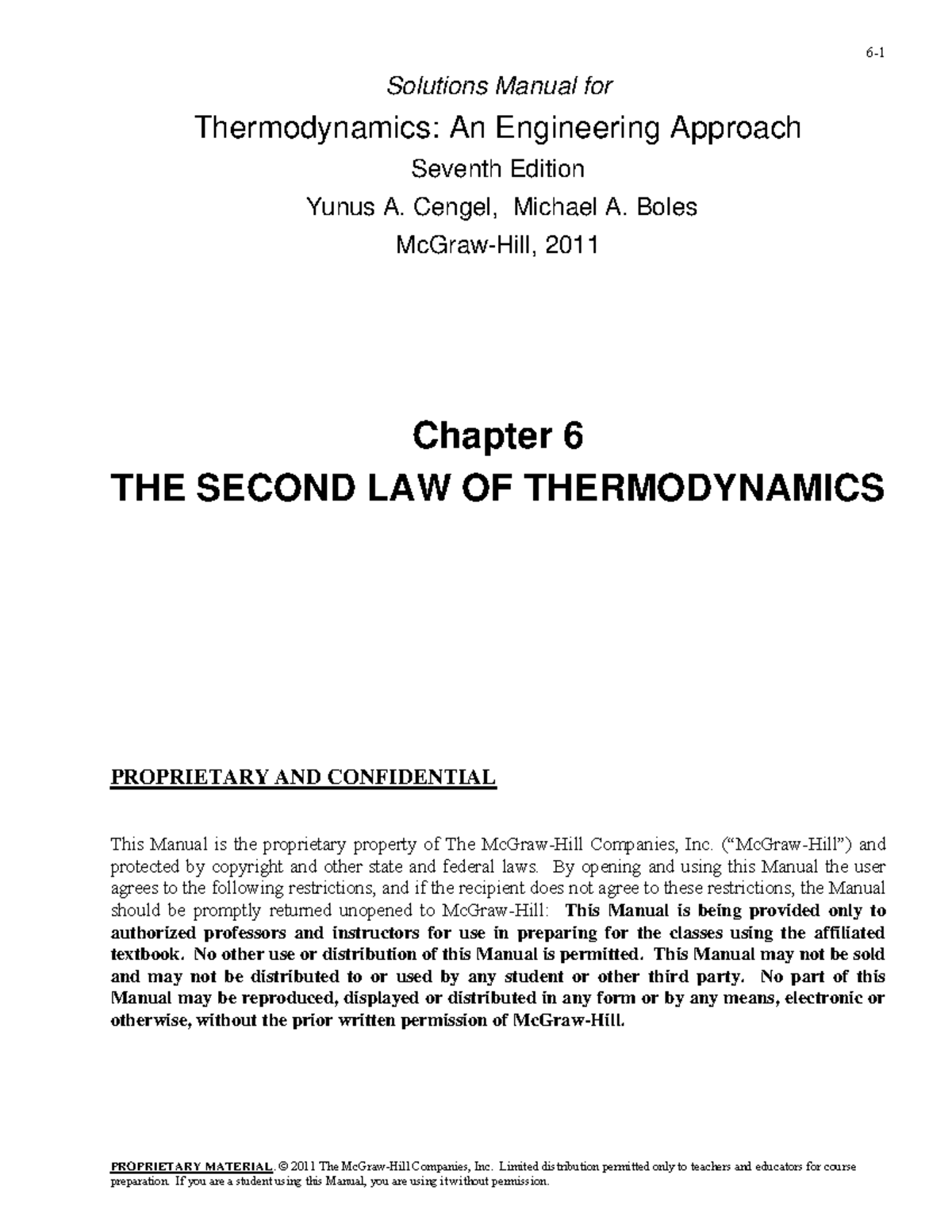 Termo 7 Ca 06-1 - solucionario - Solutions Manual for Thermodynamics ...