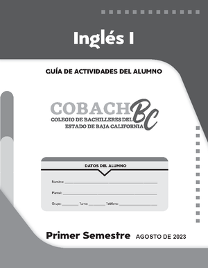 Progresiones Ingles I 2C - Programa de estudios del Recurso Sociocognitivo de Lengua y ...