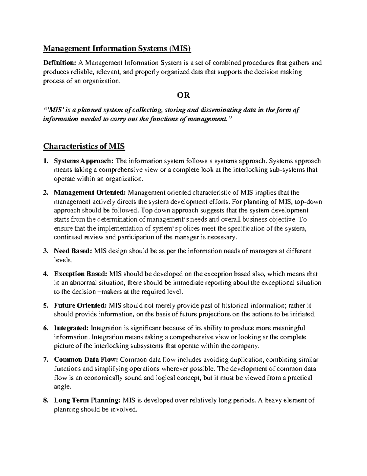 Management Information System OR MIS Is A Planned System Of management-information-system-or-mis-is-a-planned-system-of