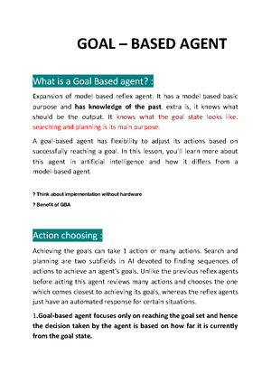 Copy of 4.Utility based agent - UTILITY BASED AGENT What is a Utility based agent? A utility ...
