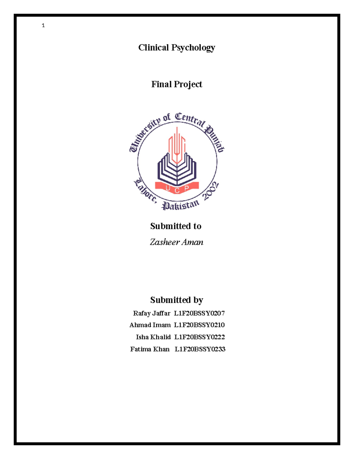 Clinical Psych presentation - Clinical Psychology Final Project ...