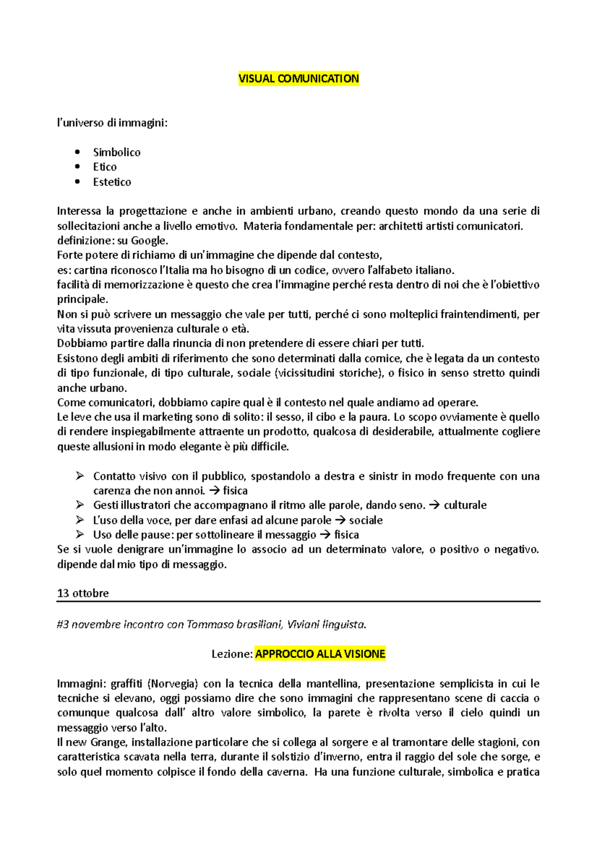 Visual Comunication - APPUNTI - VISUAL COMUNICATION l’universo di immagini: Simbolico Etico ...