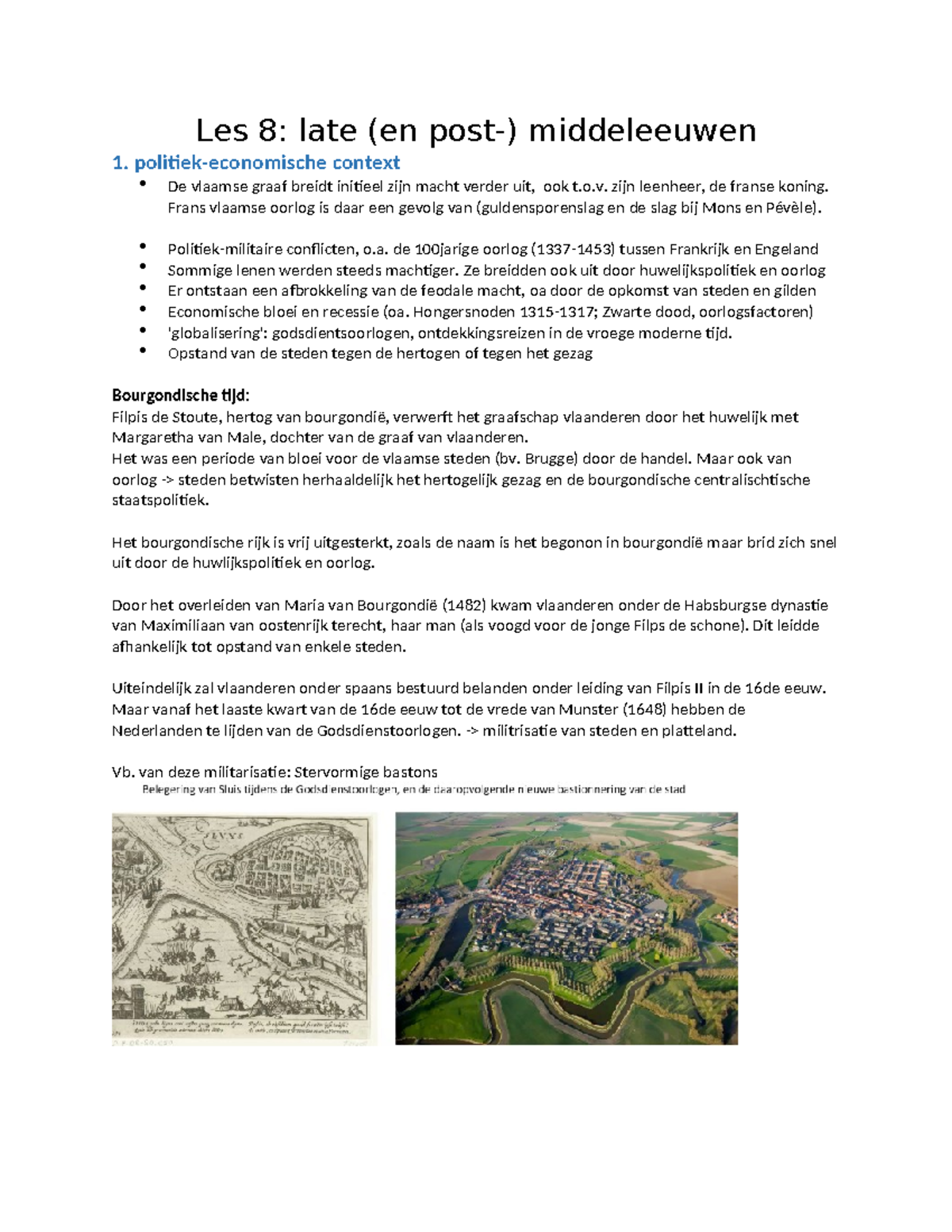 Les 8 late (en post-) middeleeuwen - Les 8: late (en post ...