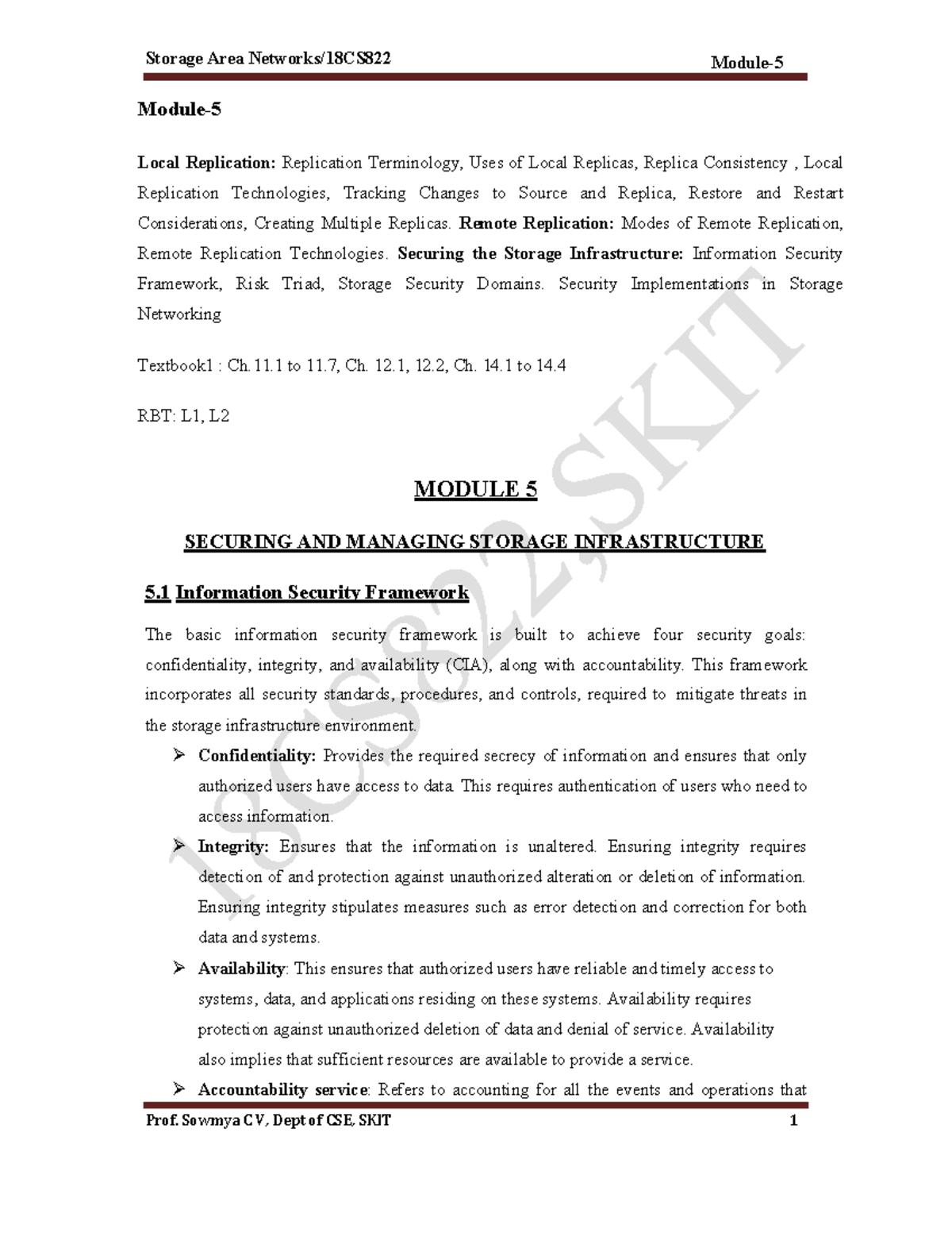 San m5 - note - Module- Local Replication: Replication Terminology, Uses of Local Replicas ...