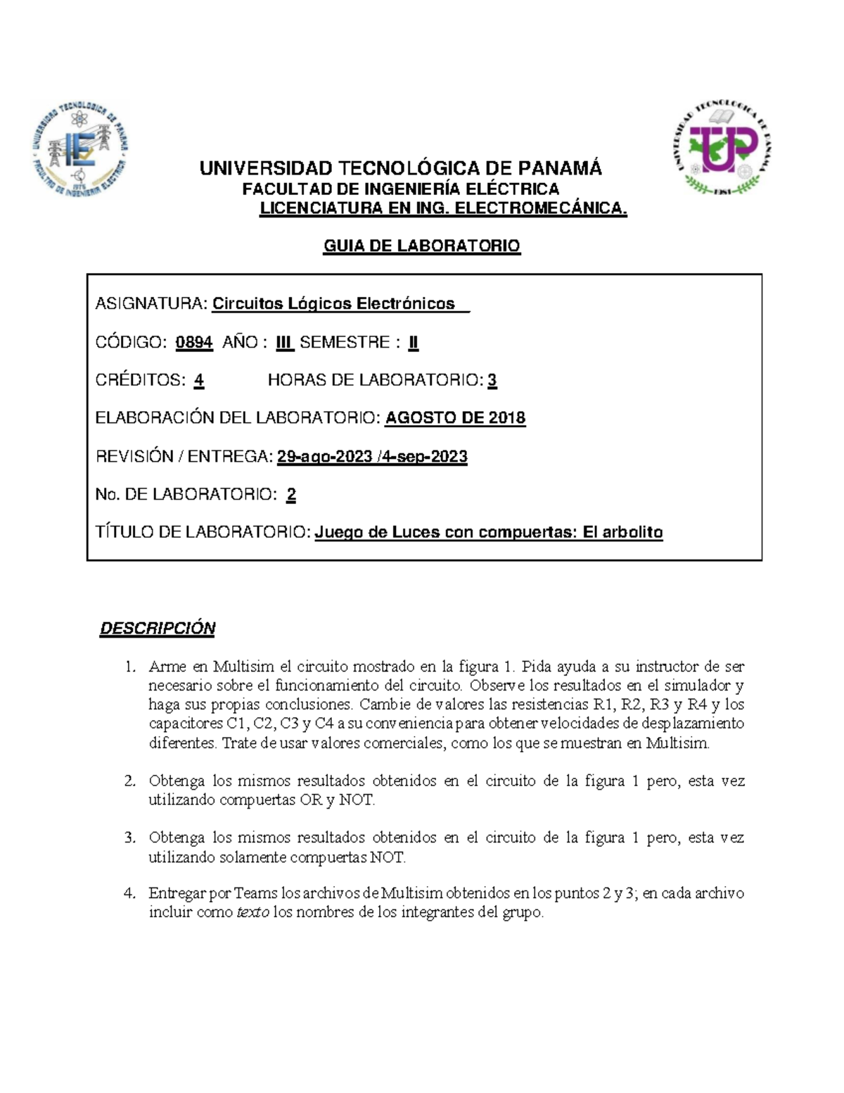 LAB02 Arbolito 1 - work - UNIVERSIDAD TECNOLÓGICA DE PANAMÁ FACULTAD DE ...