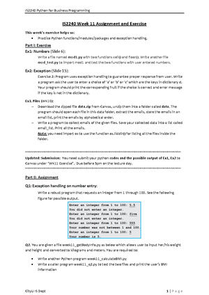 Homework 1 copy - Python Programming for Business - Studocu