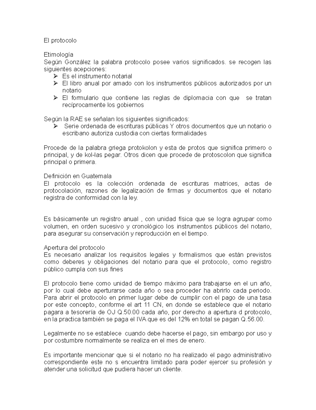 El protocolo capitulo 11, resumen - El protocolo Etimología Según ...