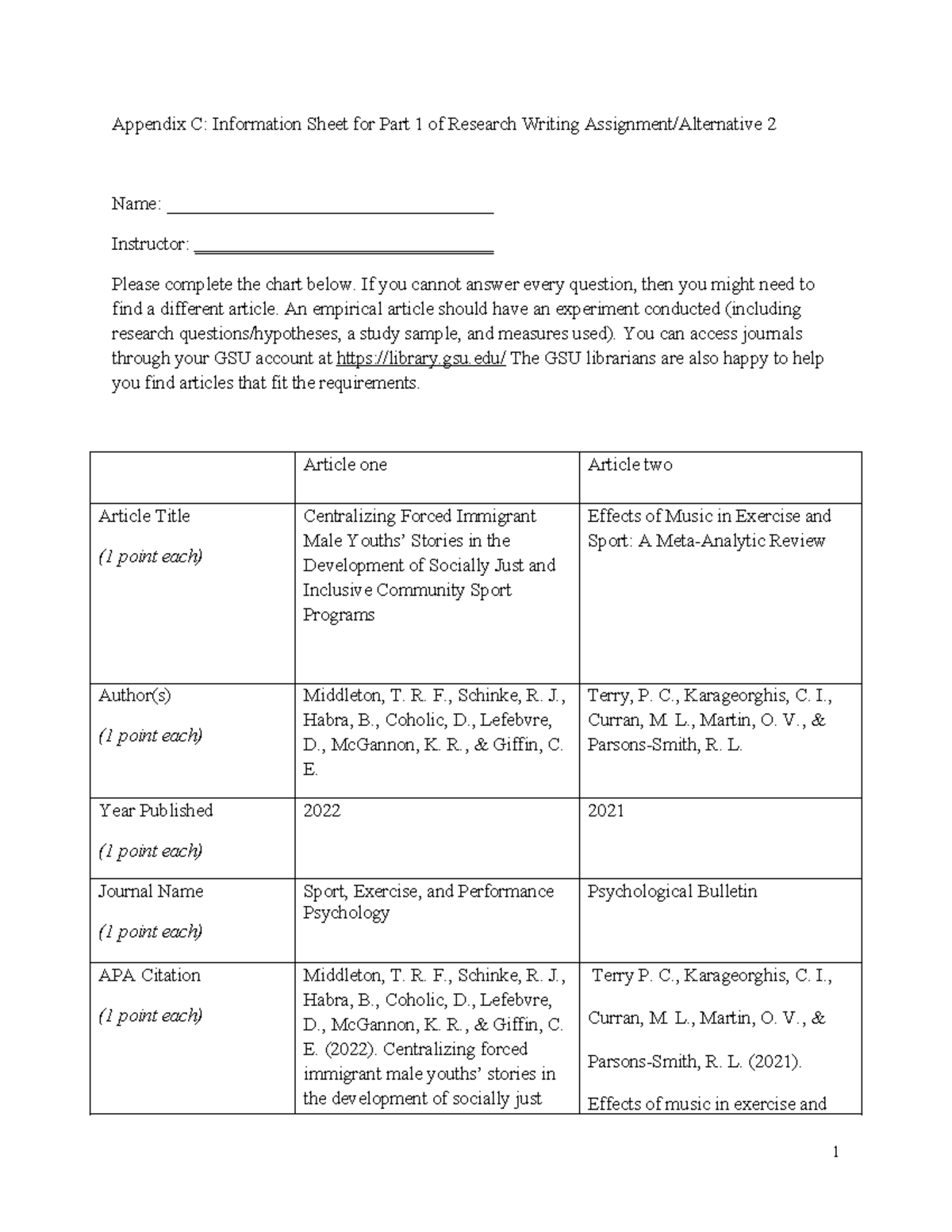 Appendix C - - Studocu