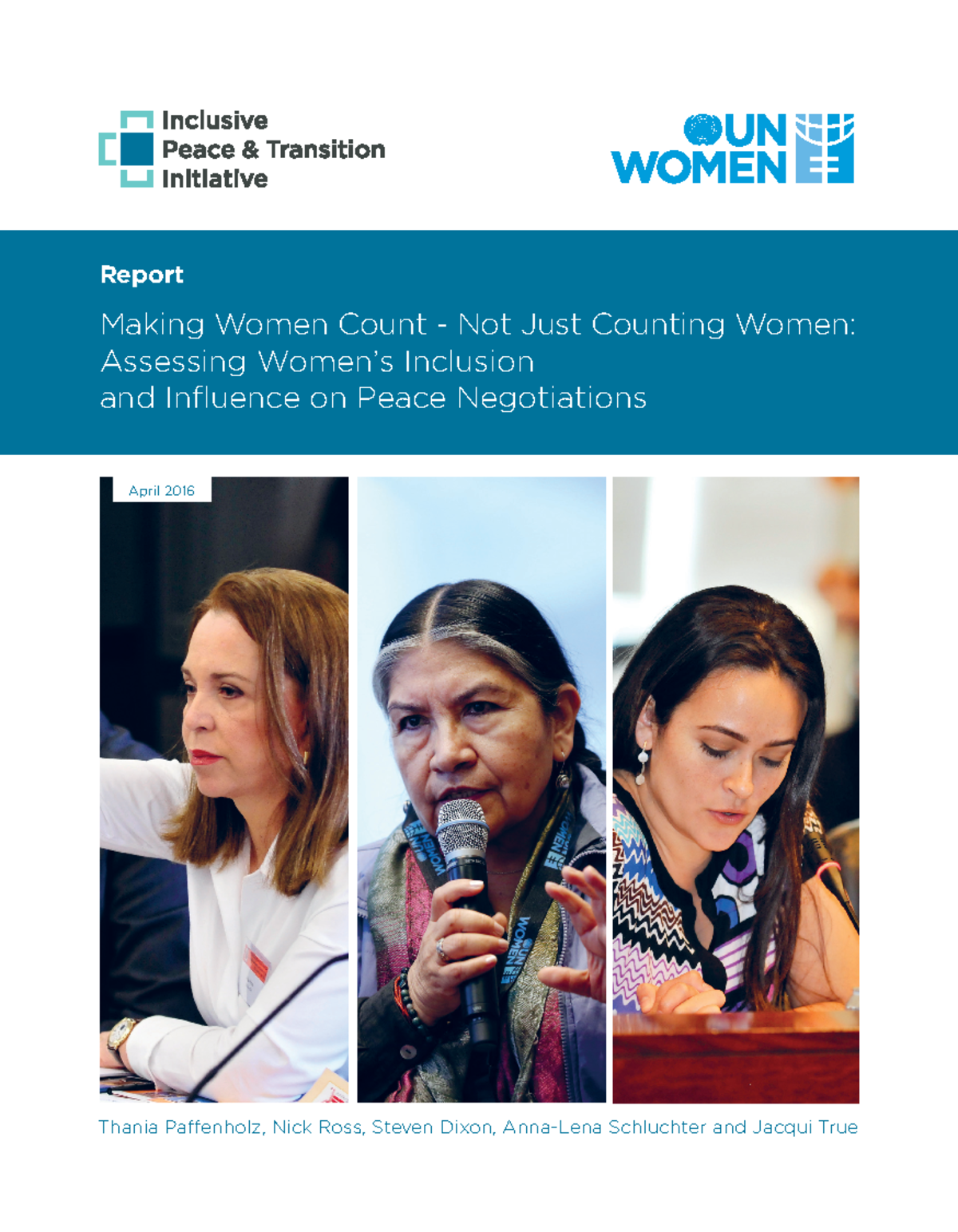 Making Women Count Not Just Counting Women Assessing Women Inclusion ...